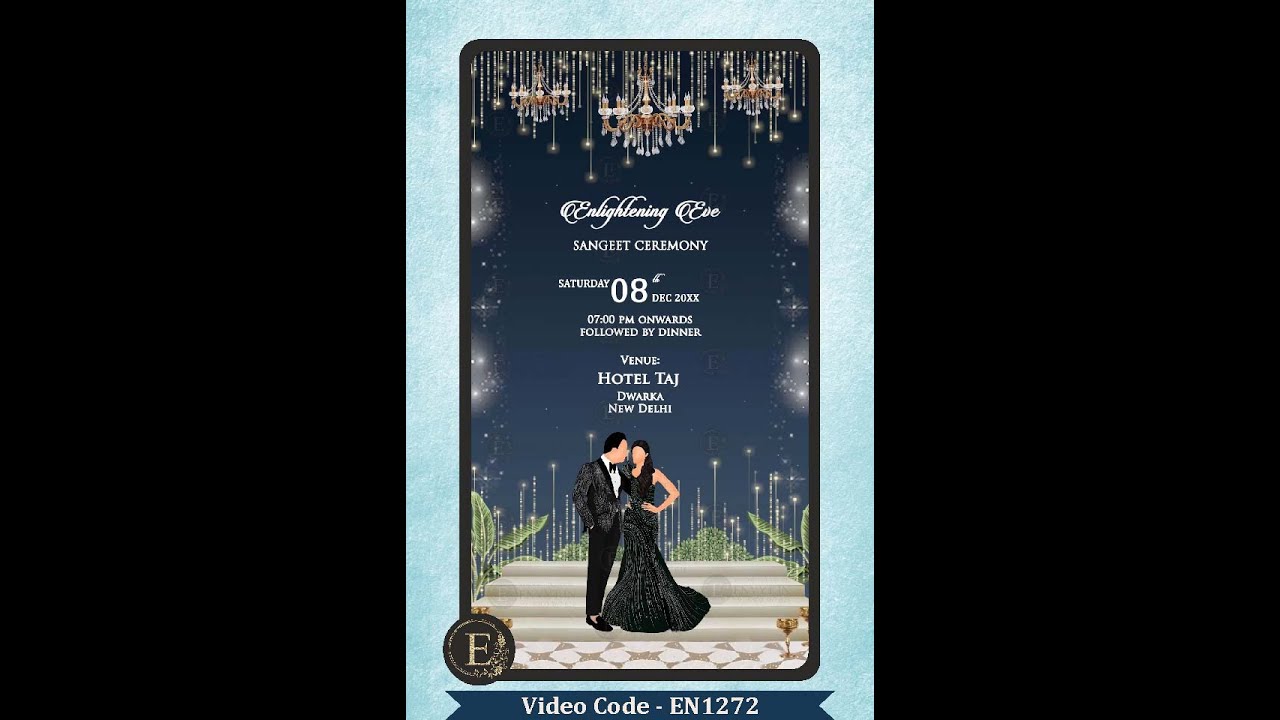 Majestic Wedding Invitation Video by Envyt.in EN1272 - YouTube