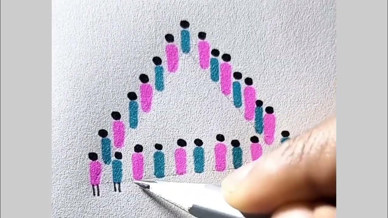 how to draw 3D triangle || easy 3d drawing tutorial || 3d drawing for ...