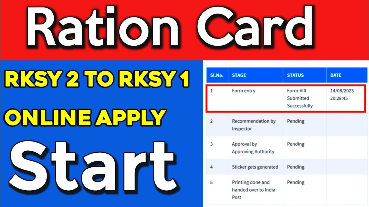 ration card 8 no form fill up online 2023|ration card category change ...