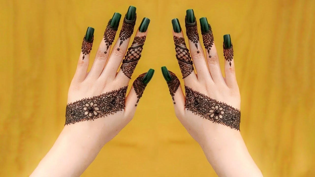 Very easy kashees Mehndi design | simple kashees mehndi design for eid ...