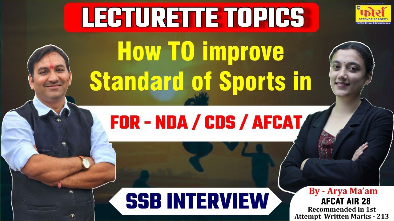 How to improve standard of sports in india ? | SSB Interview ...