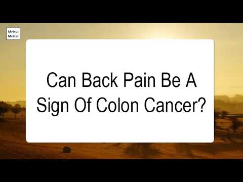 Can Back Pain Be A Sign Of Colon Cancer - YouTube