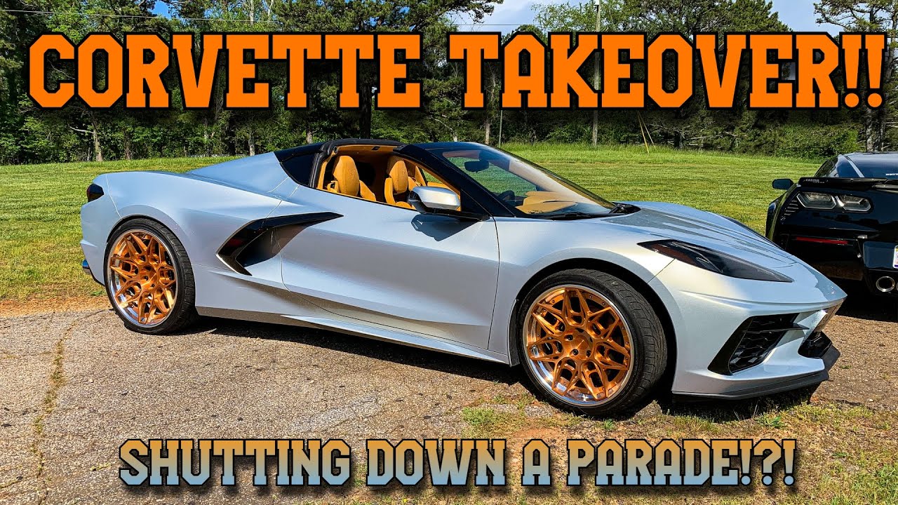 Took My C8 Corvette To A Parade!! Our Corvettes Took Over The Show ...