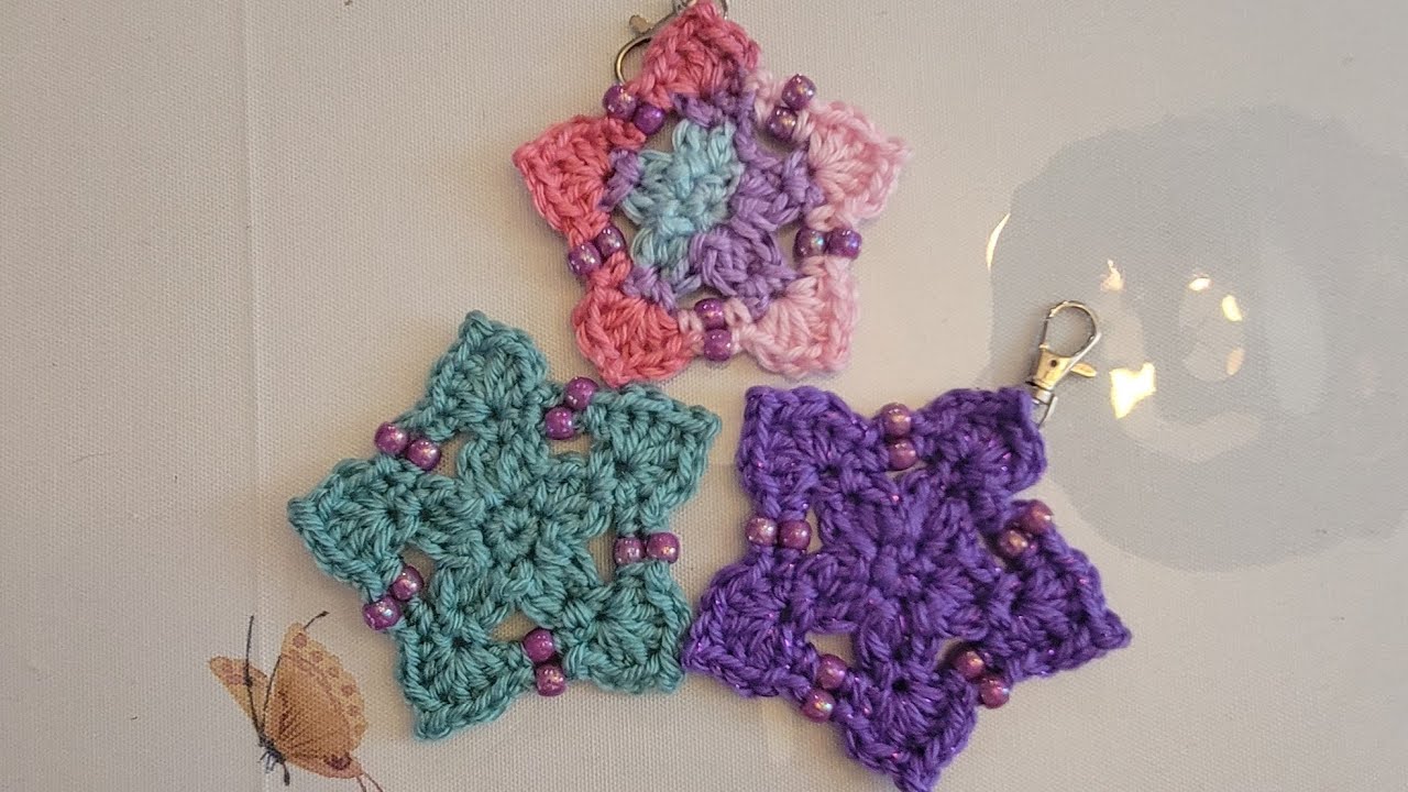 Crochet: Fidget Star Keychain Pattern - YouTube