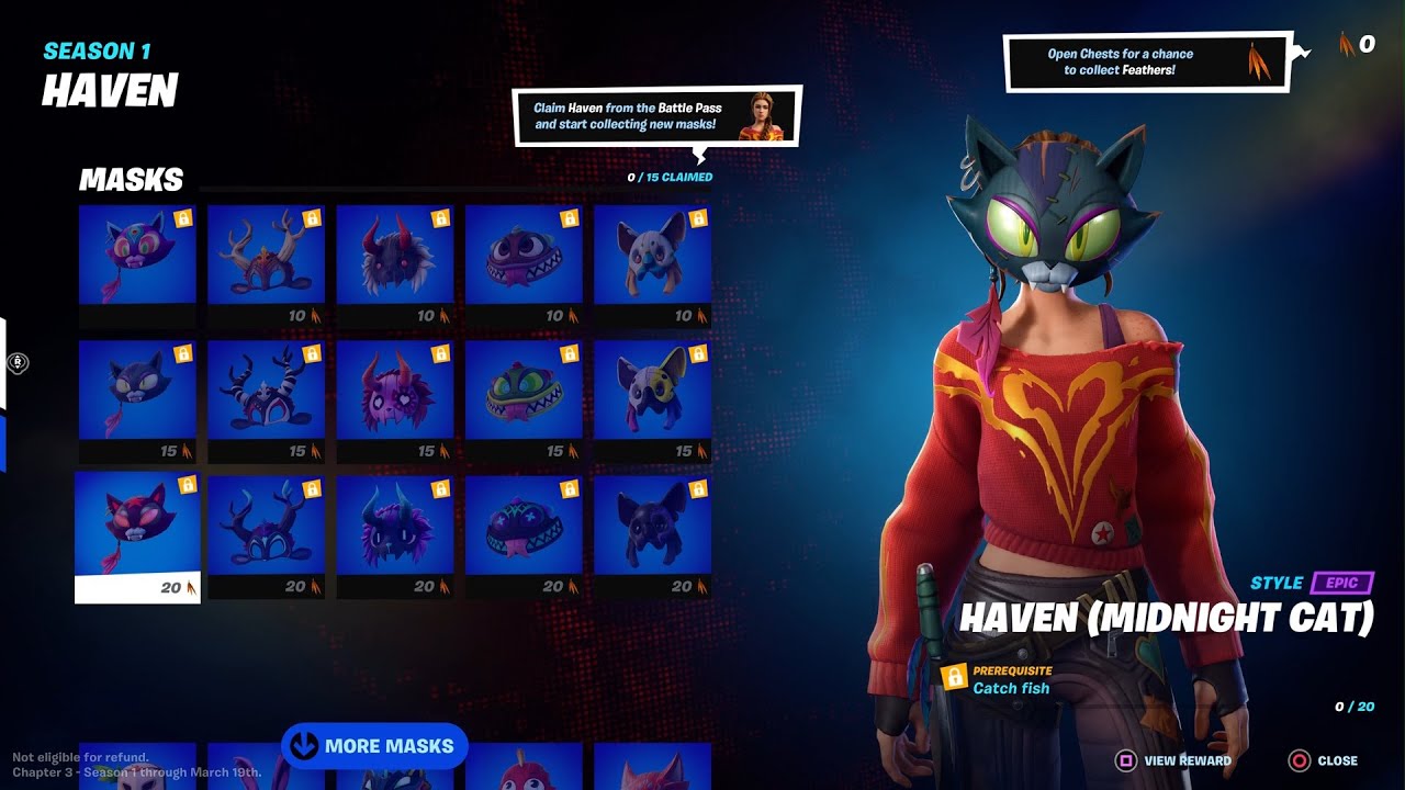 FORTNITE 19.20 UPDATE,HAVEN MASKS ARE HERE! CLOSE ENCOUNTERS RETURNS ...
