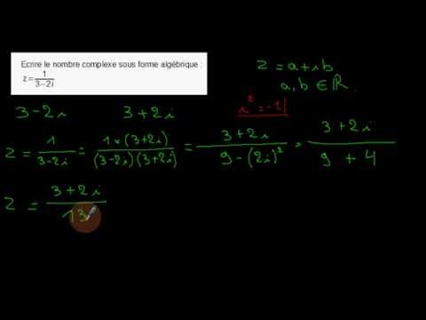 Nombres complexes Formes algébriques Déterminer la forme algébrique d ...