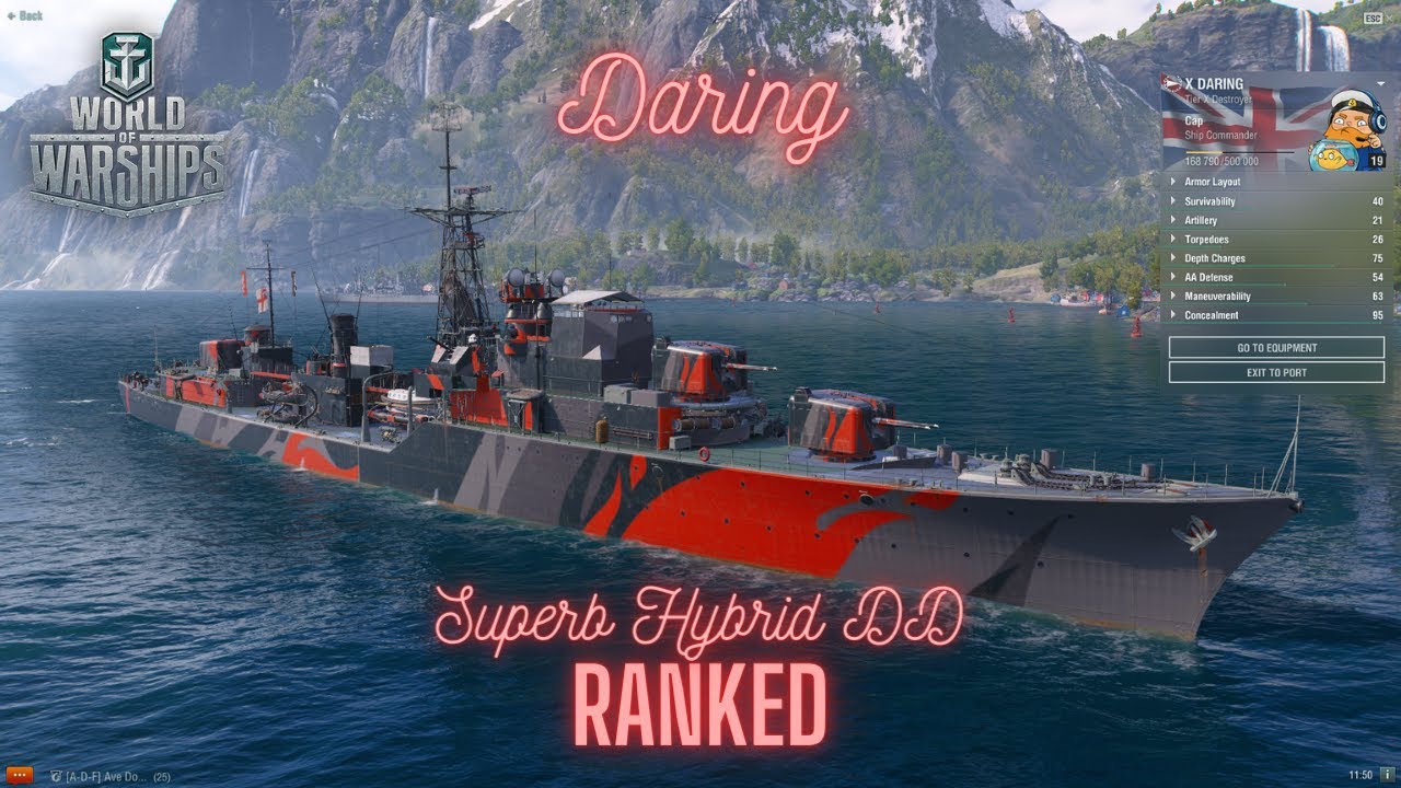World of Warships - Daring: Superb Hybrid Destroyer - YouTube
