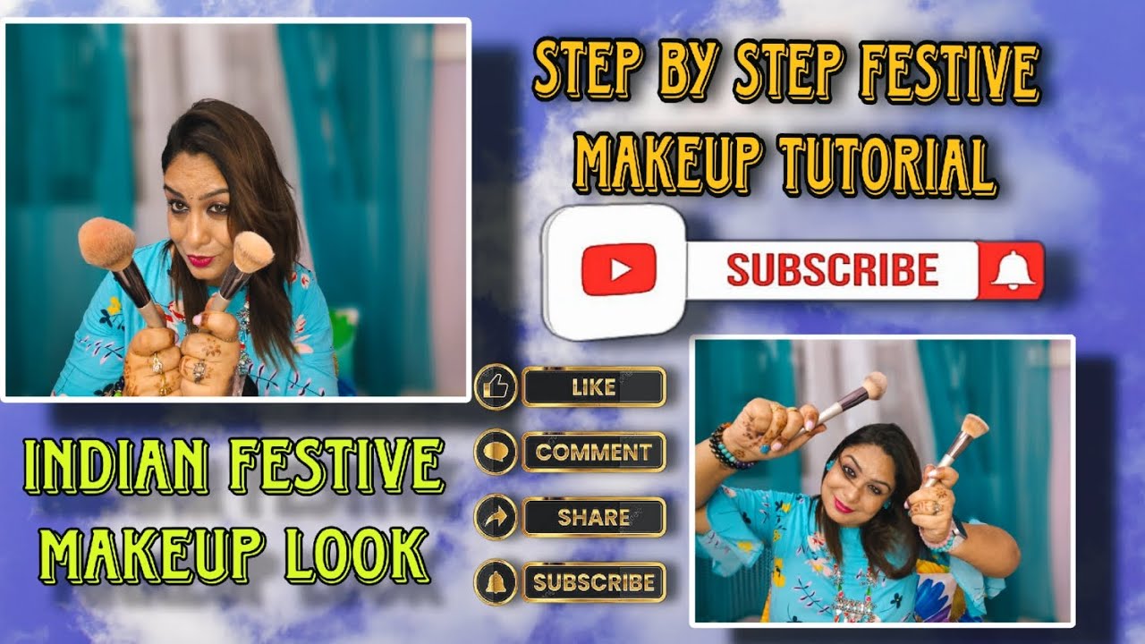 How to create an Indian festive look | step by step festive makeup ...