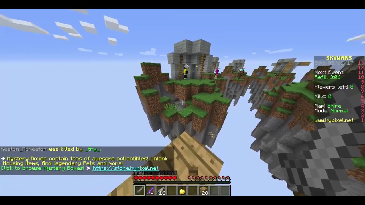 best win EVER! minecraft skywars #5 - YouTube