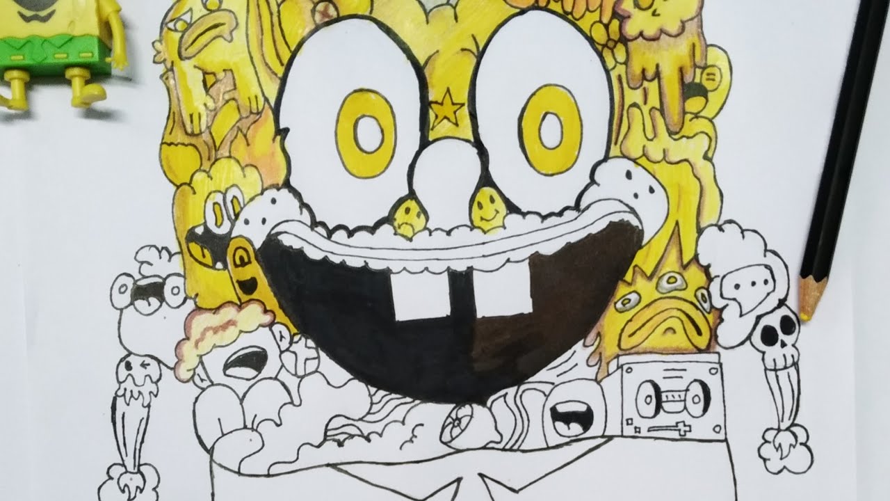 How To Doodle-SpongeBob Doodle - YouTube