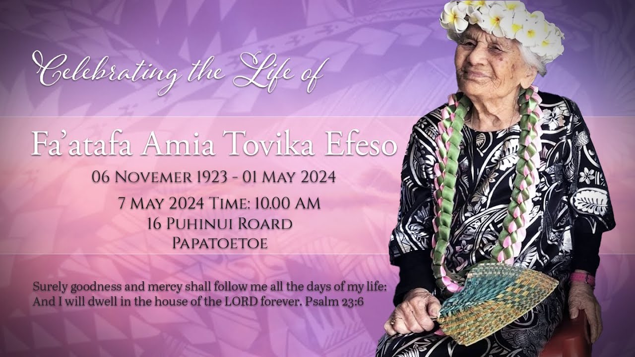 Burial for Fa’atafa Amia Tovika Efeso - YouTube