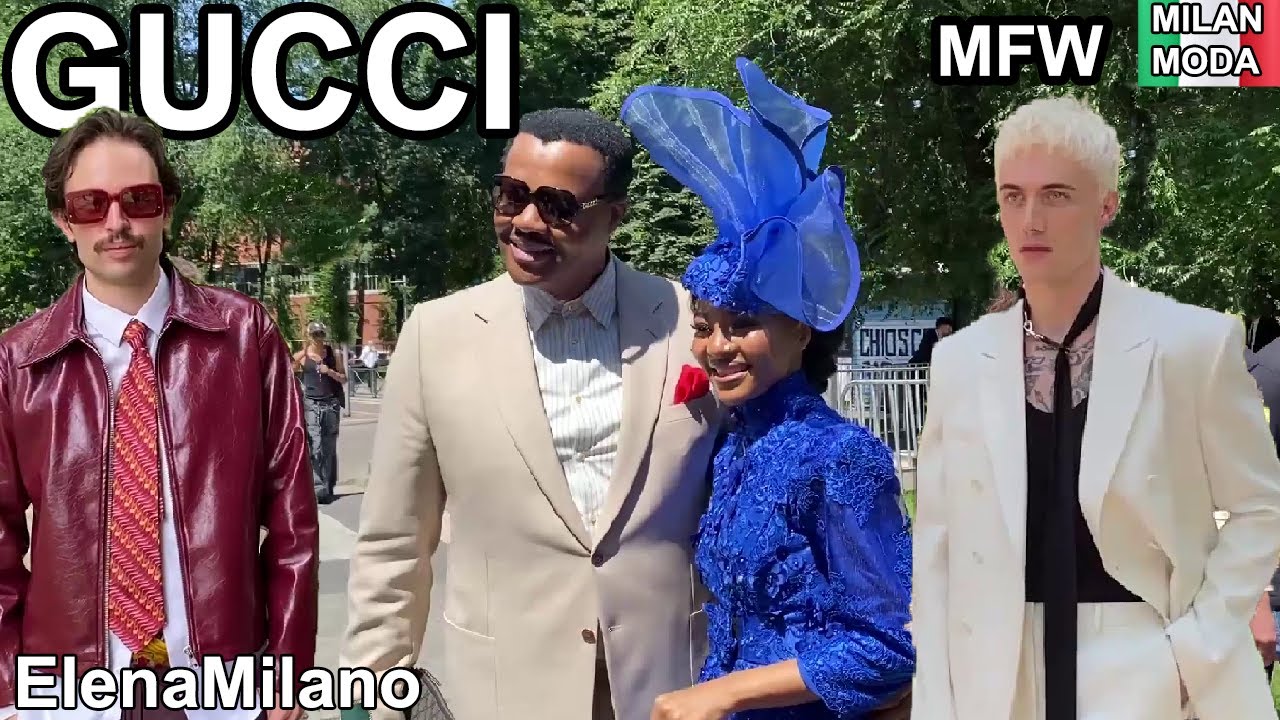 Gucci Fashion guests, models and show Milan Fashion Week 17/06/24 🇮🇹 # ...
