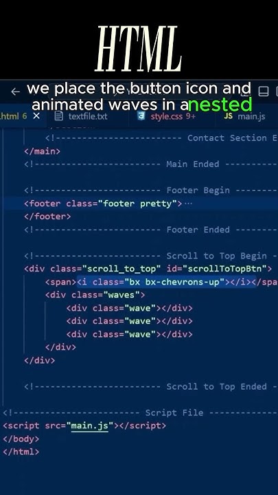 Scroll To Top With Scroll Progress Html Css Javascript Css Scroll Shorts Youtube