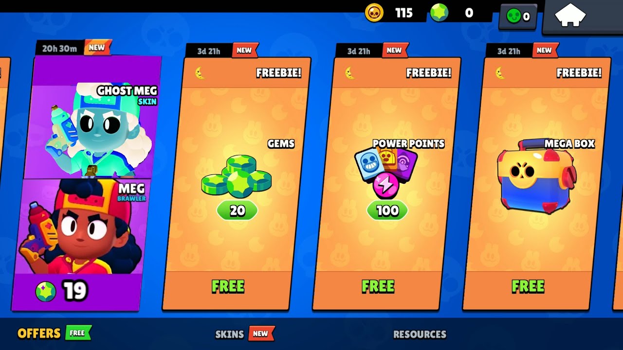 WOW!!! Meg + Ghost Skin for 19 gems😱😱 - Brawl Stars - YouTube