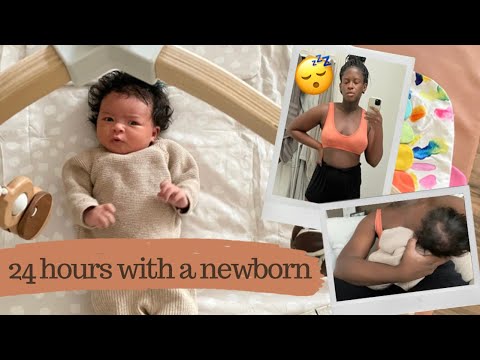 24 hours with a newborn | breastfeeding, baby play time, costco ordeal