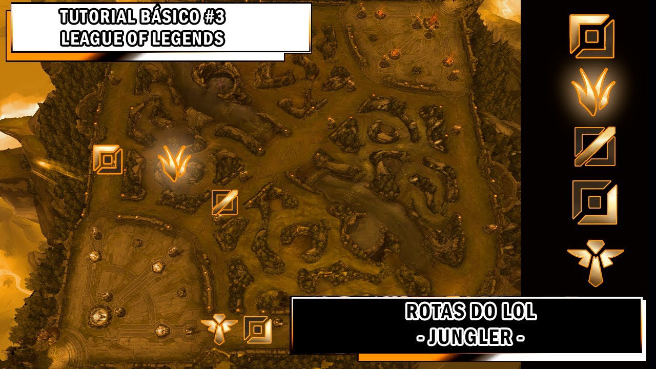 TUTORIAL DE LEAGUE OF LEGENDS, BÁSICO #4 ROTAS DO LOL - JUNGLER - - YouTube