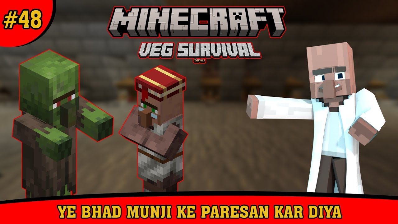 I tried to cured villager in veg Minecraft Survival series #48 - YouTube