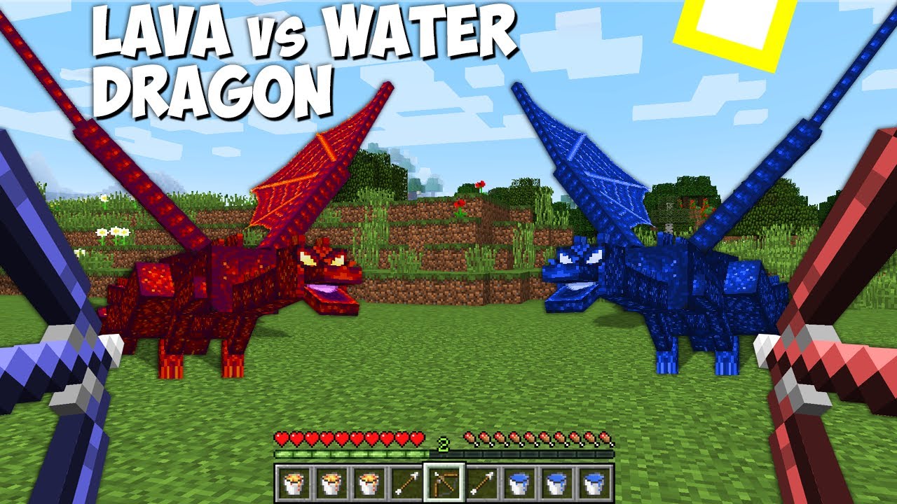 Who is STRONGER ? LAVA DRAGON vs WATER DRAGON in Minecraft !!! by Wow ...