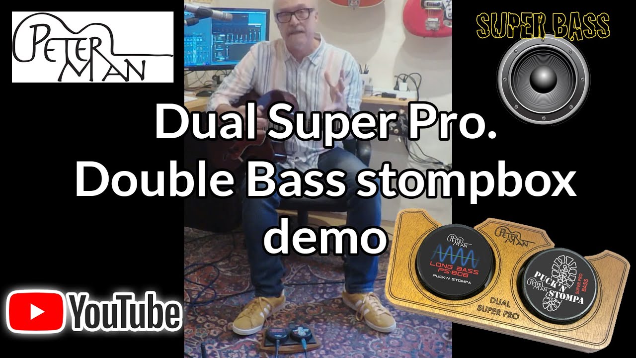 Peterman Demonstration of the Puck'n stompa Double Bass and the PS-808 Long bass stomp box ...