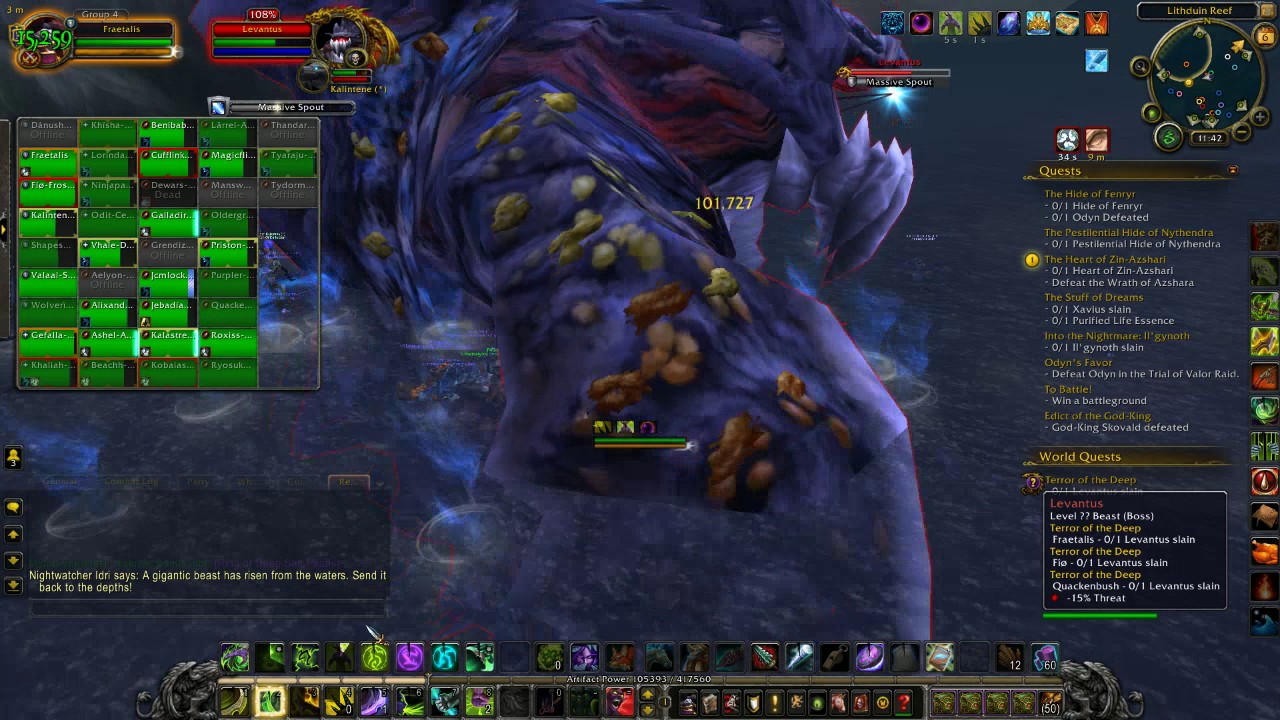 World of Warcraft Terror of the Deep (Levantus) Azsuna World Quest ...