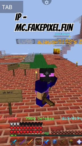 fakepixel skyblock real ip 😁 #shorts #fakepixelskyblock #minecraft # ...