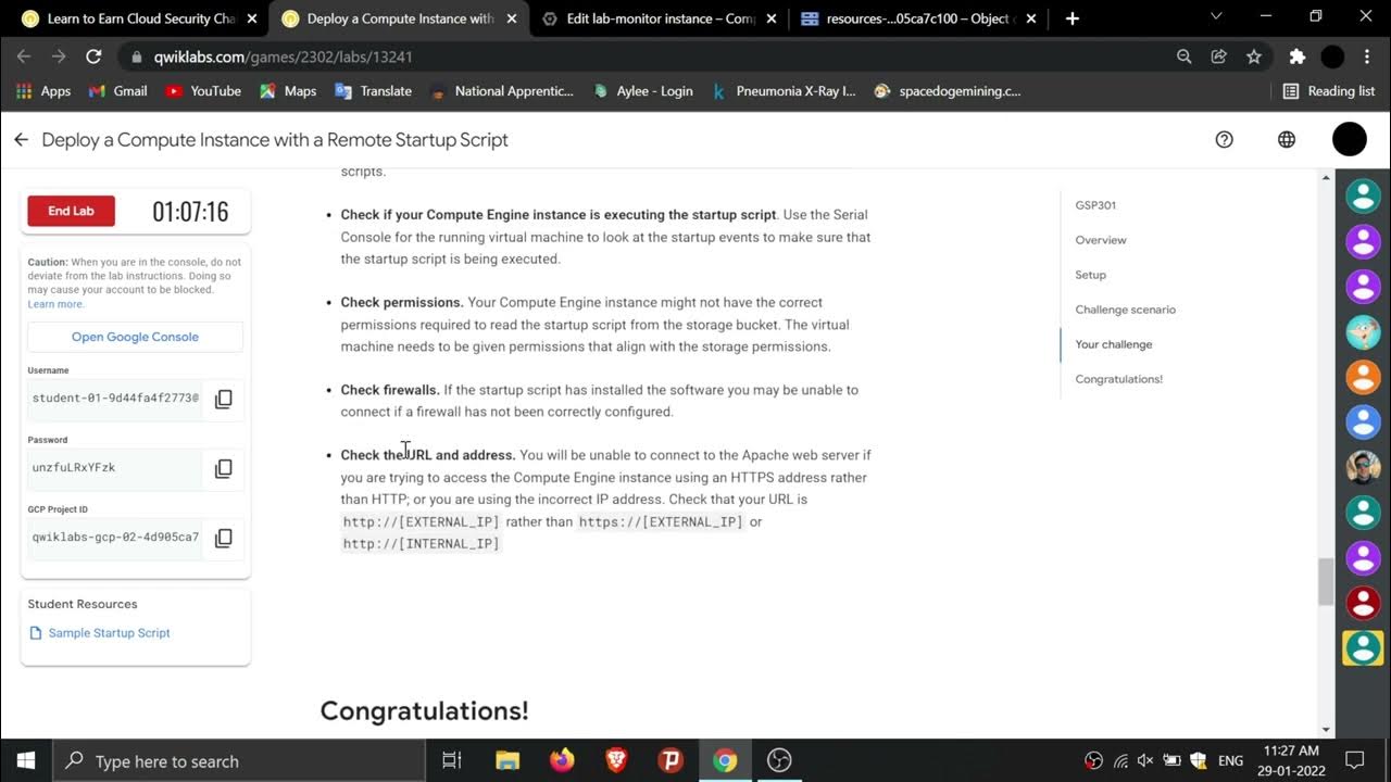 Deploy a Compute Instance with a Remote Startup Script GSP301 Qwiklabs | Google Cloud - YouTube