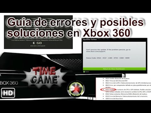 Guia de errores y soluciones de Xbox 360 / 360 slim - YouTube