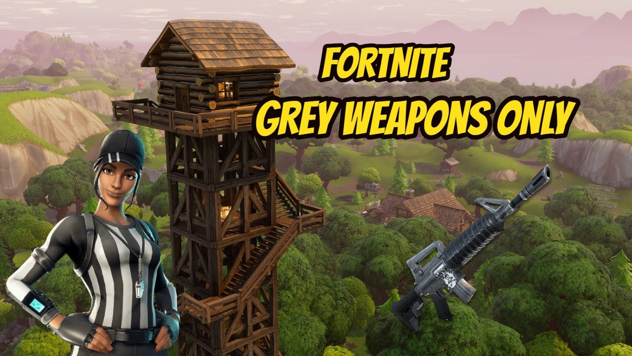 Fortnite grey only challenge VICTORY ROYALE - YouTube