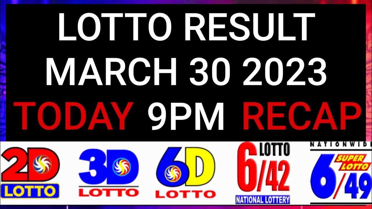 lotto result march 30 2023 9pm - YouTube