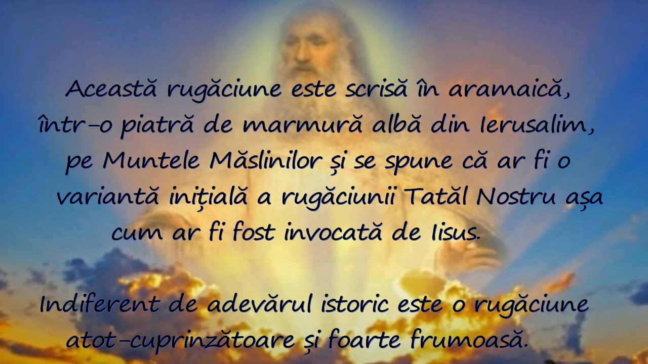 CoRus - Rugaciunea Tatăl Nostru - o versiune inițială - traducere din ...