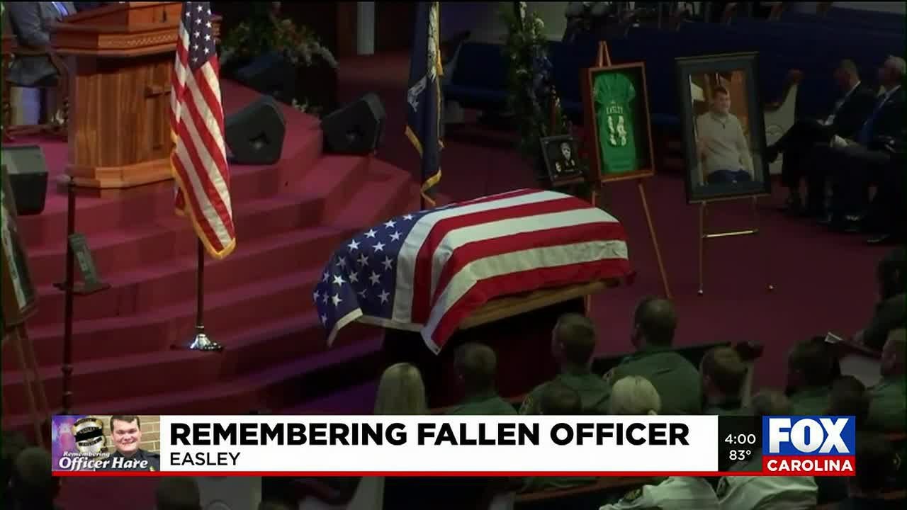 Funeral services held for Officer Matthew Hare - YouTube