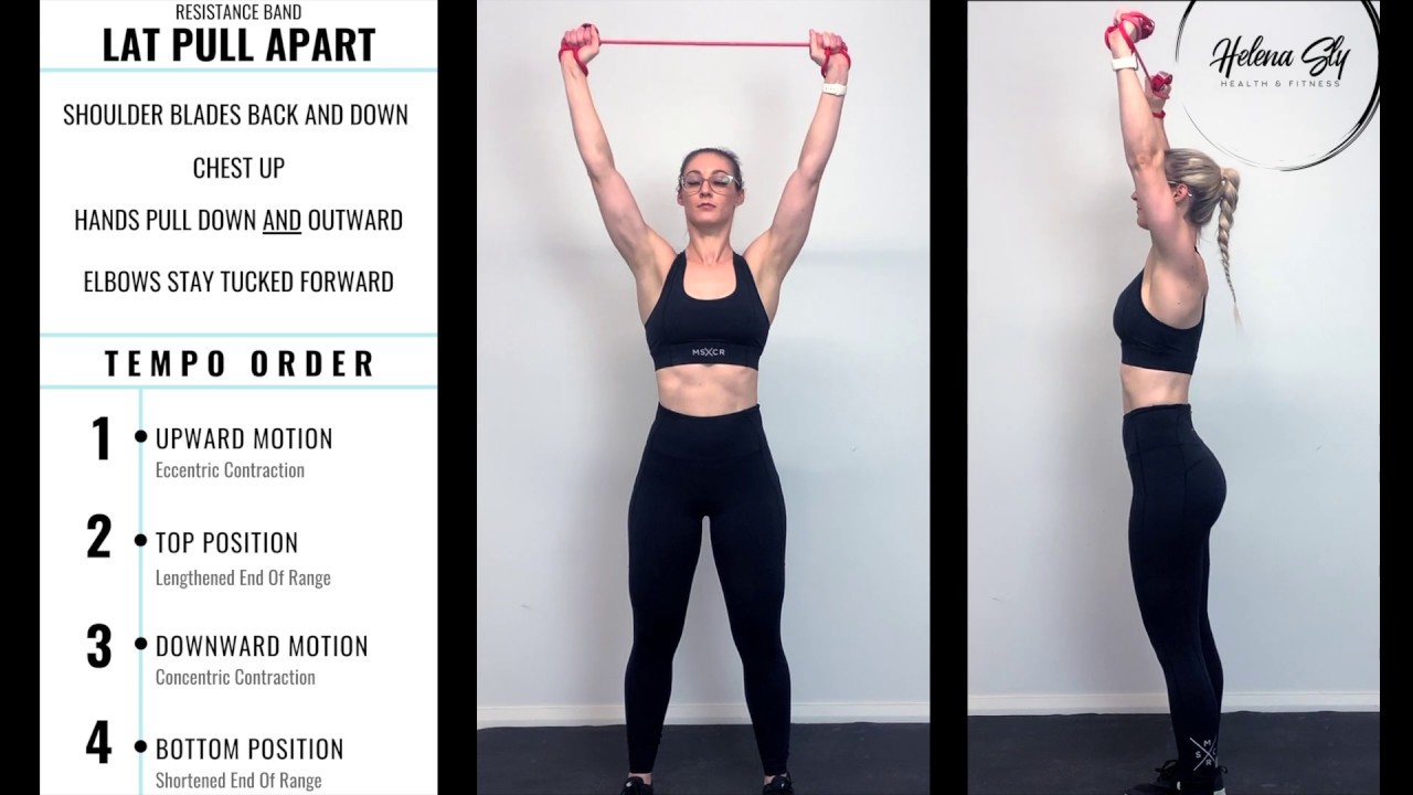 Resistance Band Lat Pull Apart - YouTube