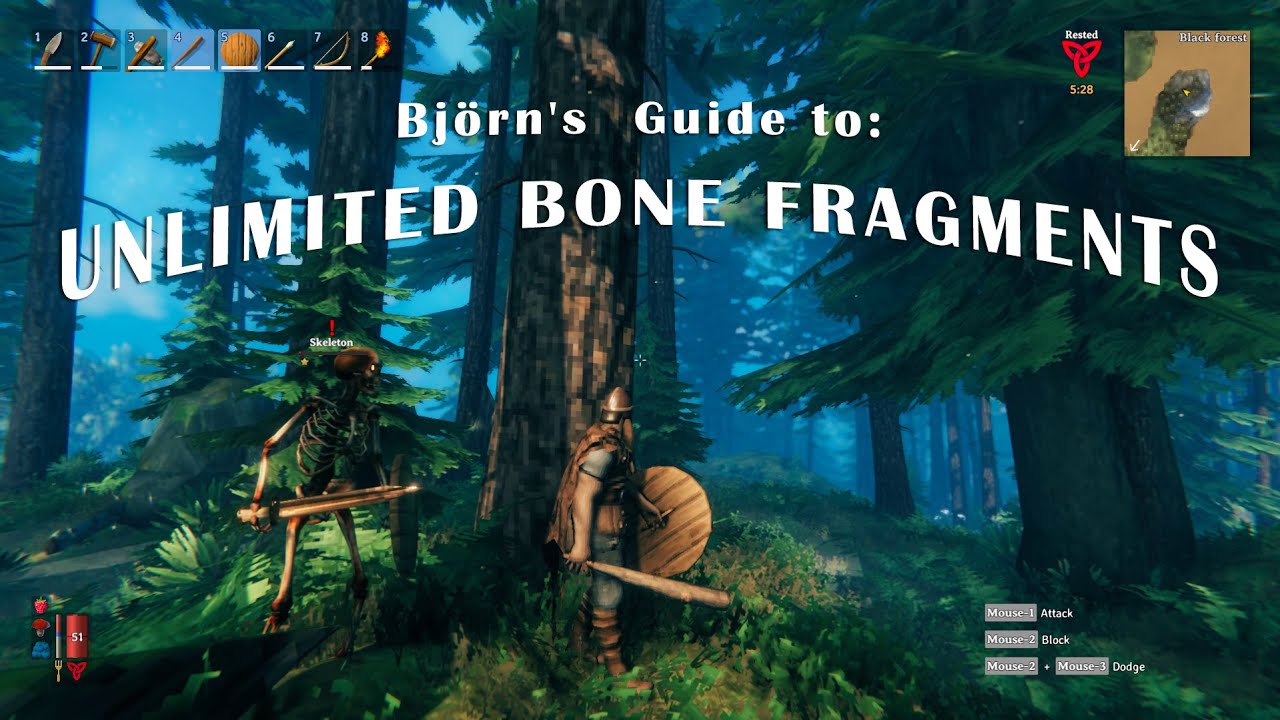 Unlimited Skeleton Bone Fragments! in Valheim - YouTube