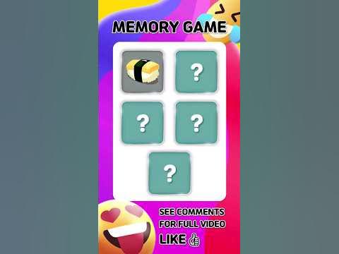 [Memory Game shorts 001] How good is your memory? Brain quiz to improve memory! #allthatquiz ...