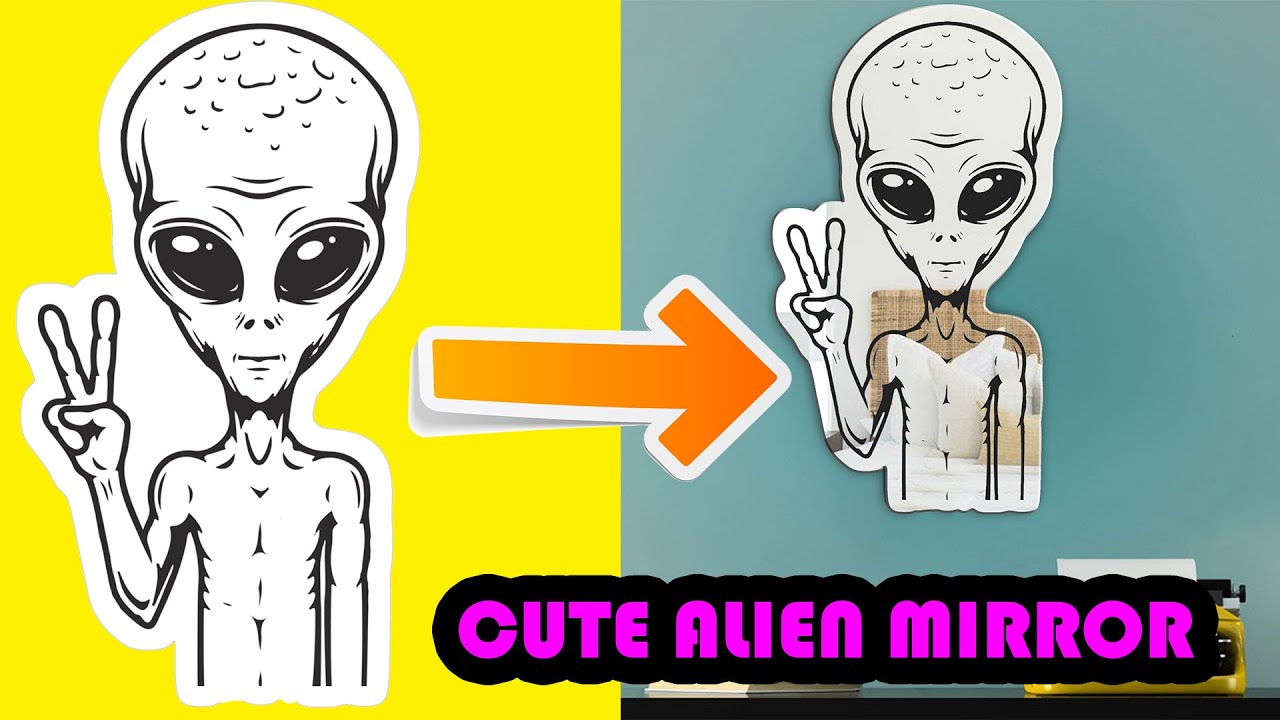 We made this Kawaii Alien mirror - YouTube