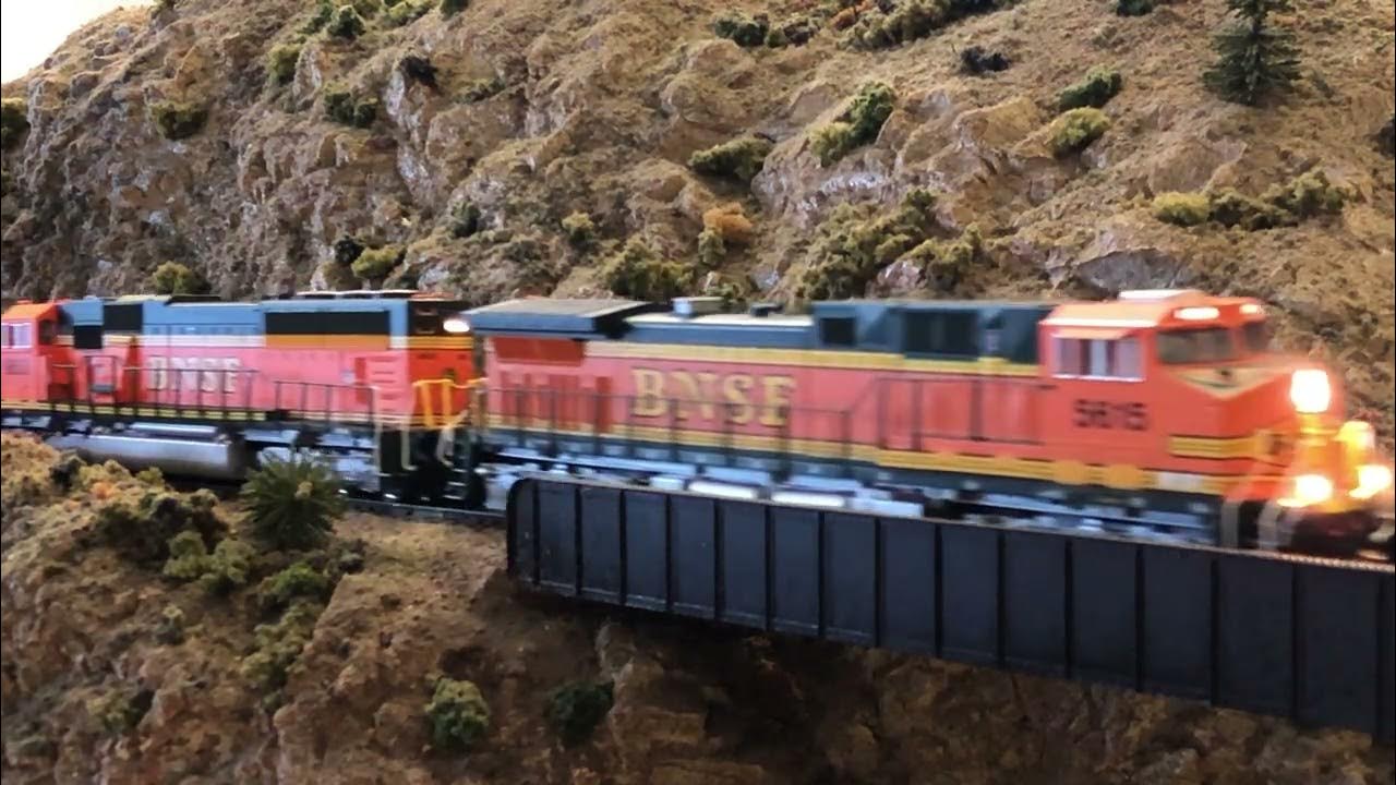 HO Scale BNSF Coal Train And A Mixed Freight - YouTube