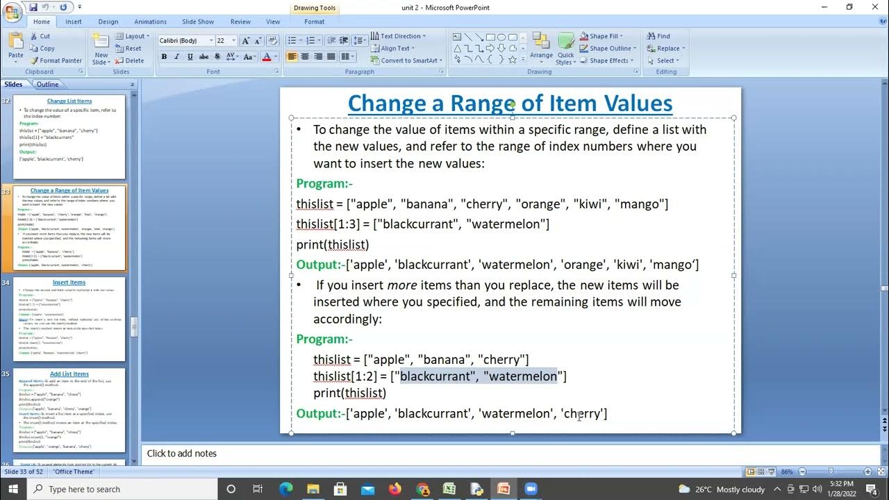 PPS Unit-2 part-4, List, SPPU, FE-19 , python - YouTube