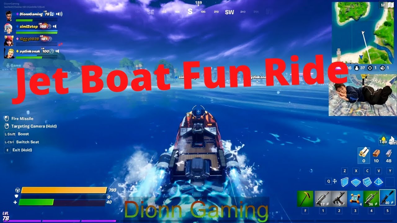 Jet Boat Fun Ride Fortnite Gaming - YouTube