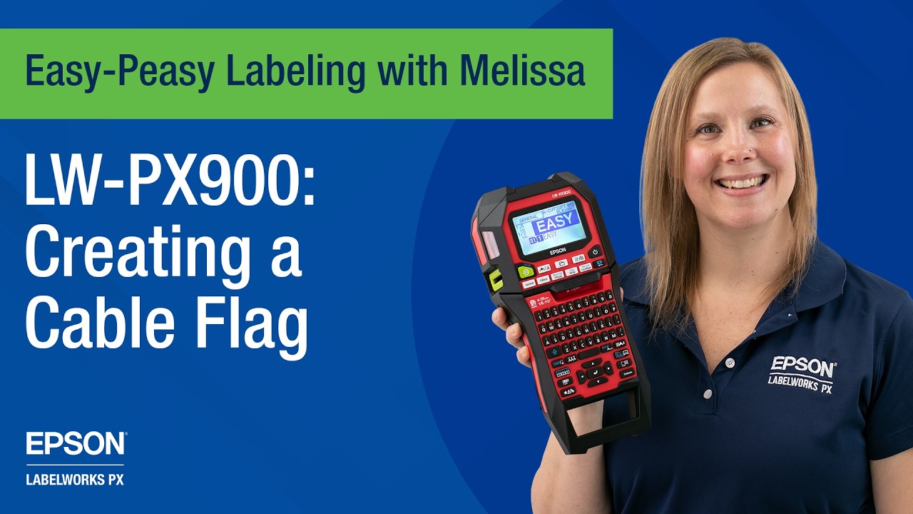 Epson's Labeling Tips: Wire/Cable Marking: Creating a Cable Flag - YouTube