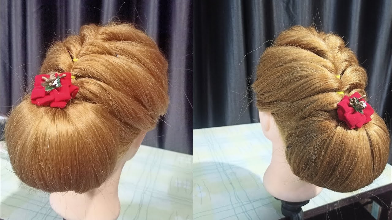 simple and easy hairstyle | hairstyle for wedding functions | hairstyle ...