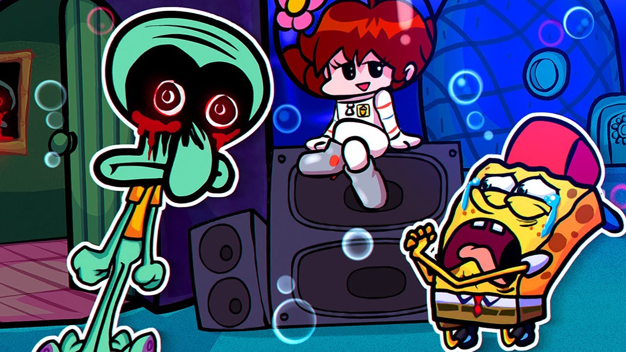O MOD INSANO DO BOB ESPONJA! Friday Night Funkin VS The Squidward ...