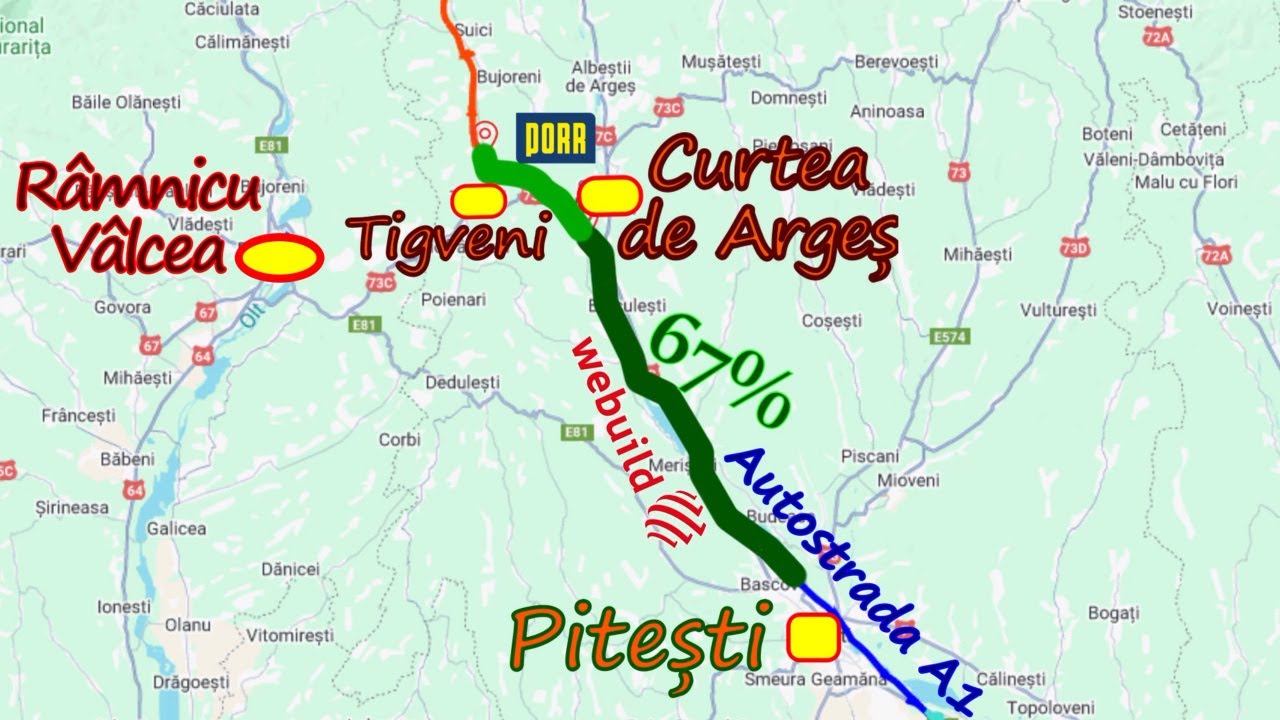 Autostrada A1 Pitești - Curtea de Argeș - Tigveni: Stadiul lucrărilor ...