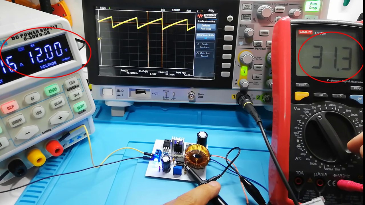 convertidor CC - CC tipo Boost con el integrado UC3843 #2 (PRACTICO ...
