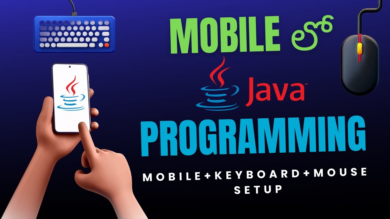 Java Programming using Mobile Phone | Mobile + Keyboard + Mouse Full ...