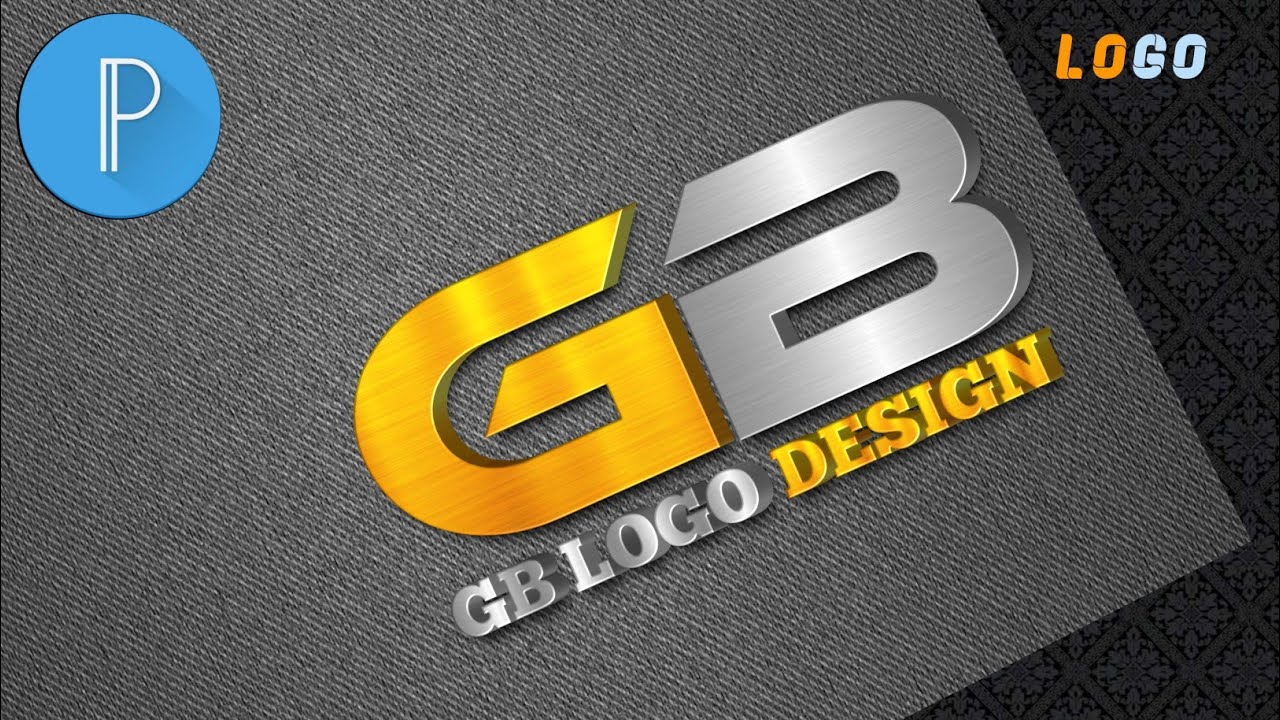 GB logo Design || How to make professional logo Design in Pixellab ...