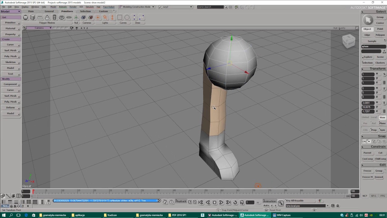 Softimage 2015 SP2 - snap to objects tutorial EN - YouTube