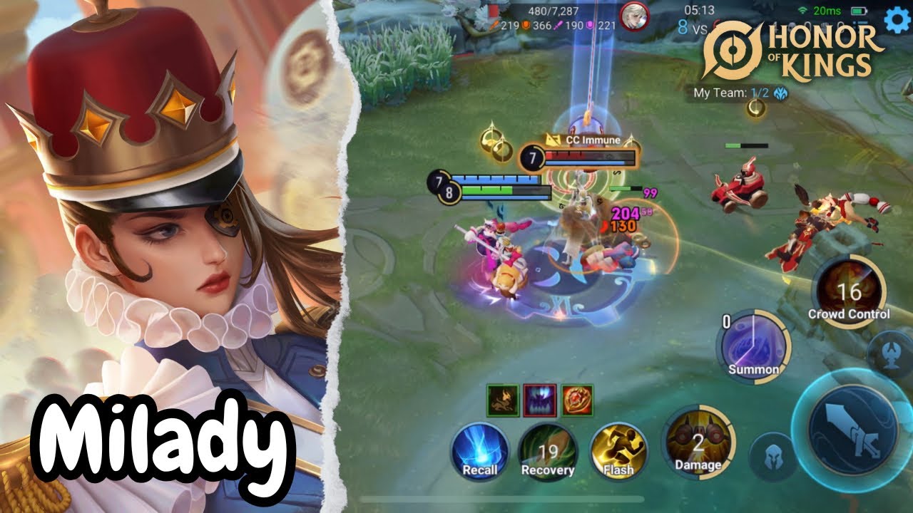 GET READY TO DOMINATE WITH MILADY! How to Play Milady in Honor of Kings ...