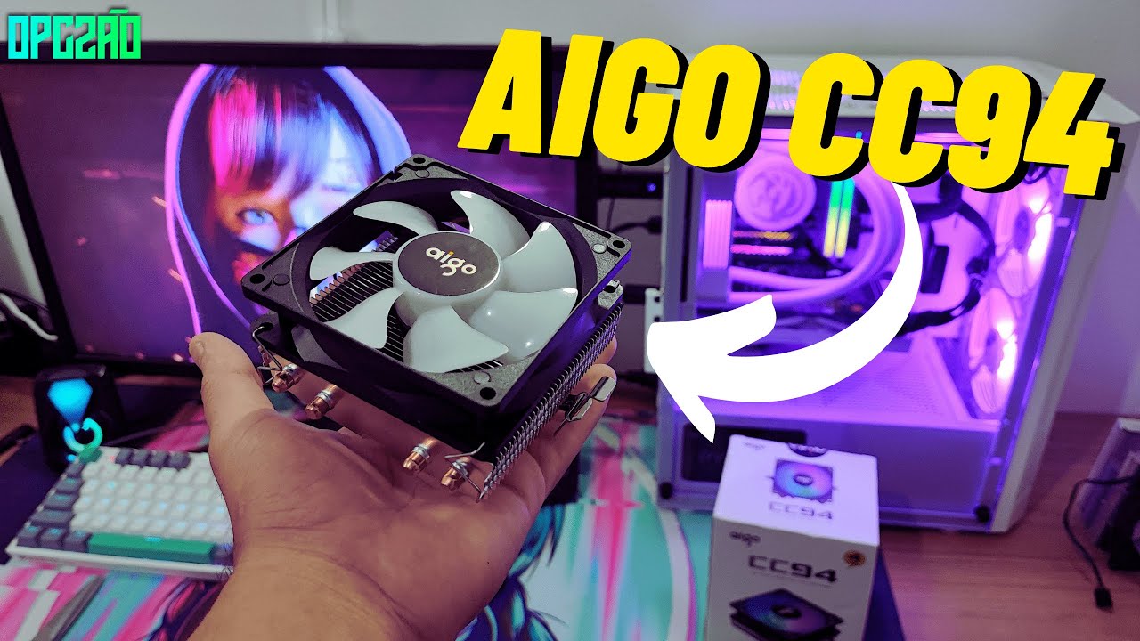 CPU COOLER BARATO DE R$70 AIGO CC94! BOM E COMPACTO, TESTE CONTRA ...