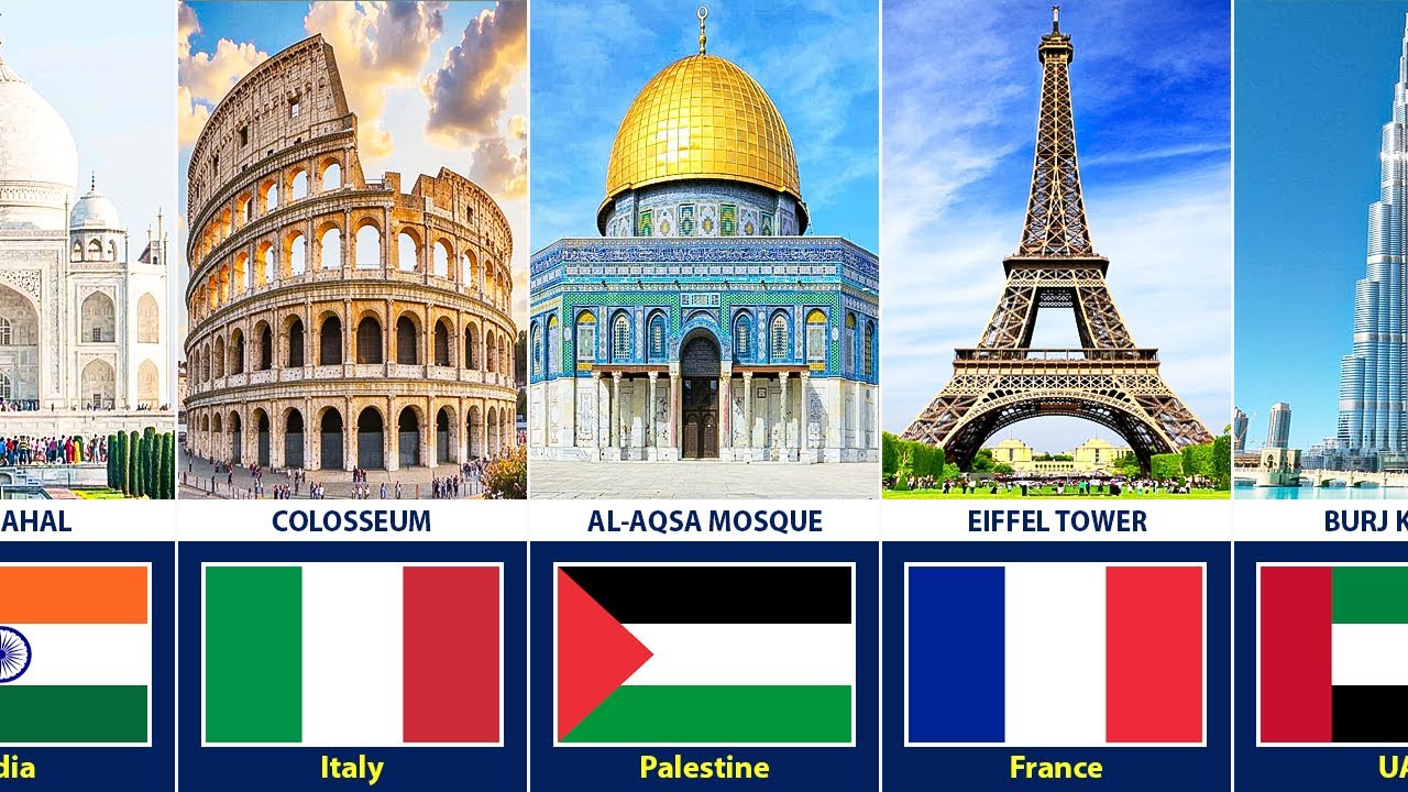 Famous Landmarks From Different Countries - YouTube