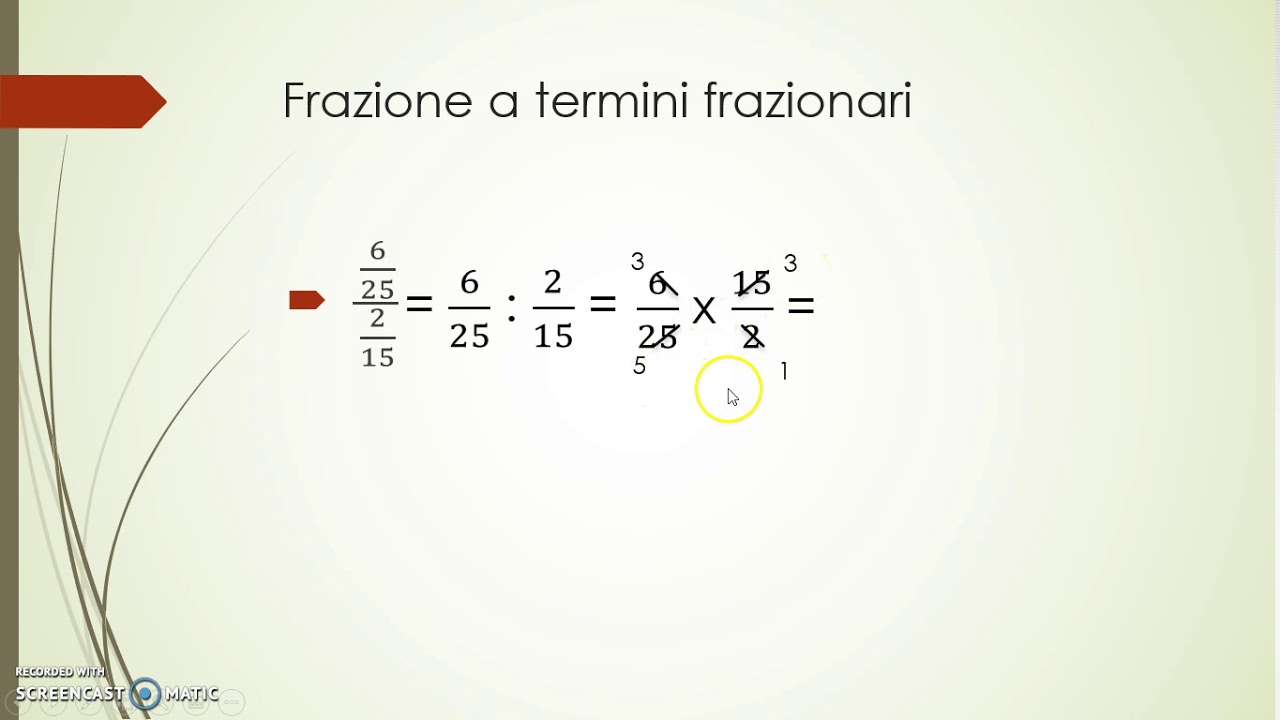 Frazione a termini frazionari - YouTube